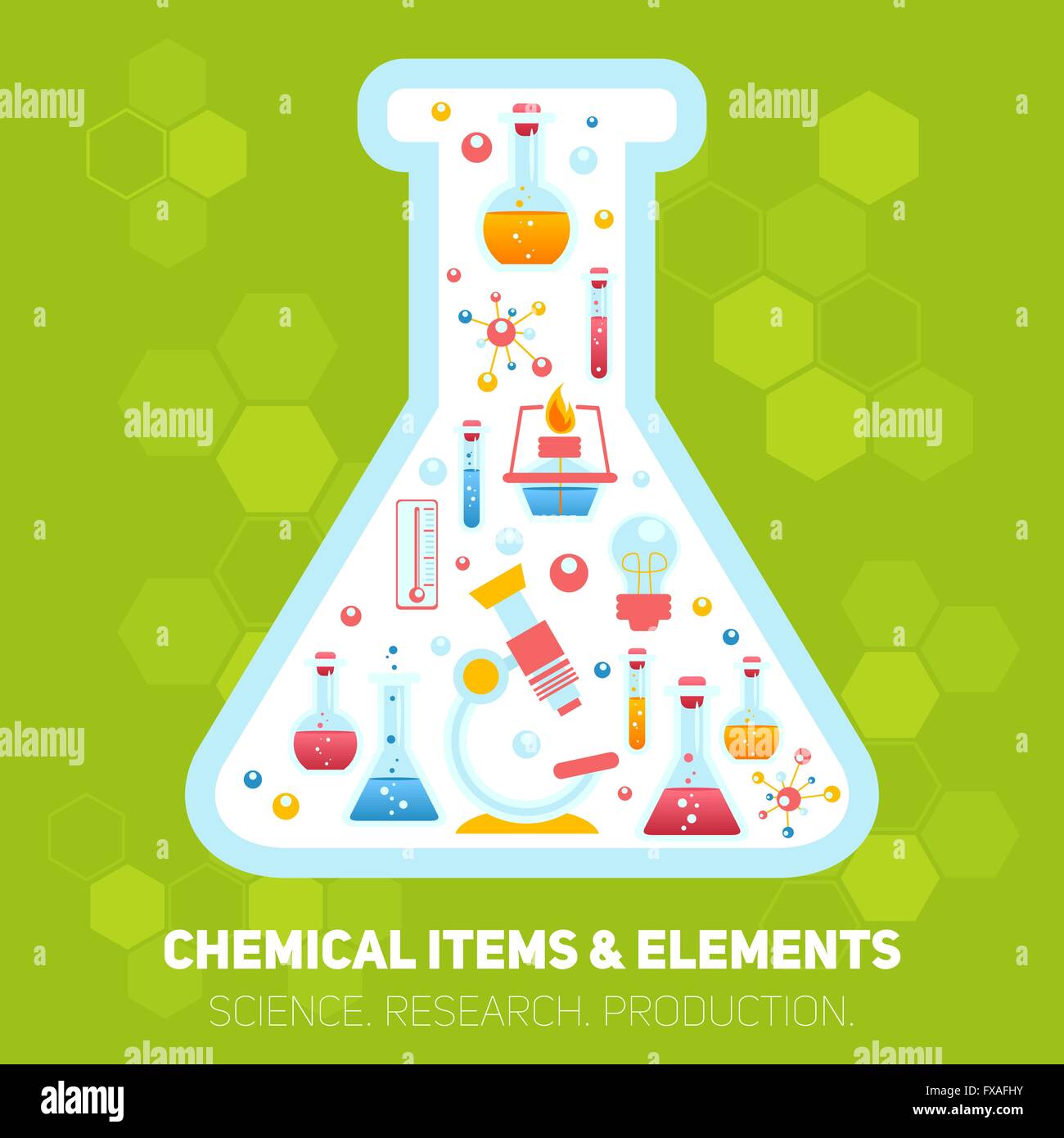 La composition chimique des infographies Image Vectorielle Stock - Alamy