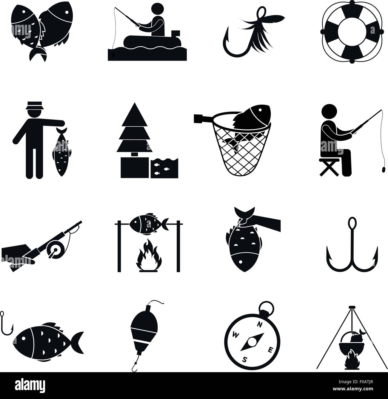 Picto peche Banque d'images vectorielles - Alamy