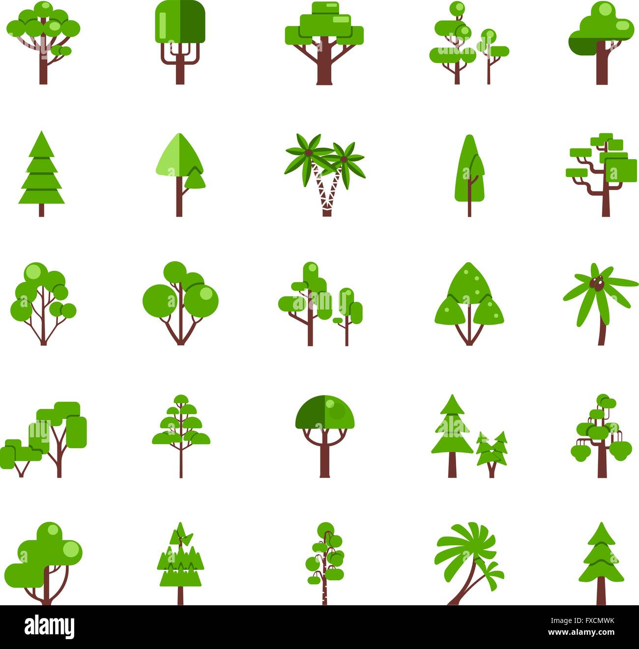 Arbres forestiers d'eucalyptus Banque d'images vectorielles - Alamy