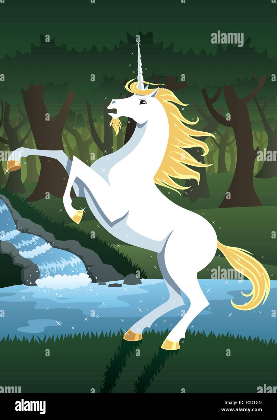 Arbre de licorne Banque d'images vectorielles - Alamy