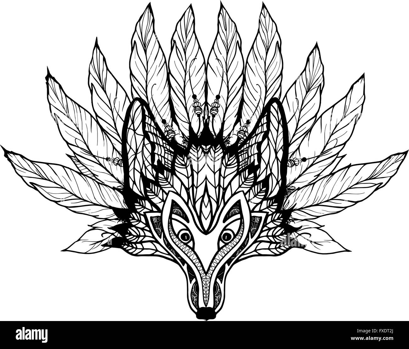 Masque de loup Banque d'images vectorielles - Alamy