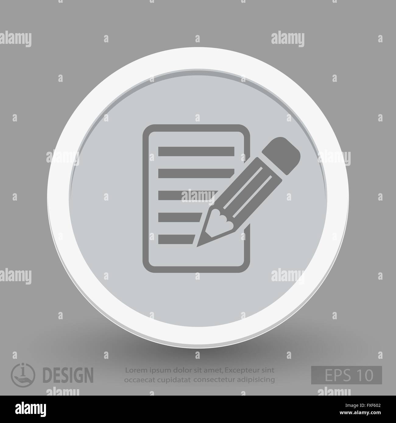 Le pictogramme de la note Image Vectorielle Stock - Alamy