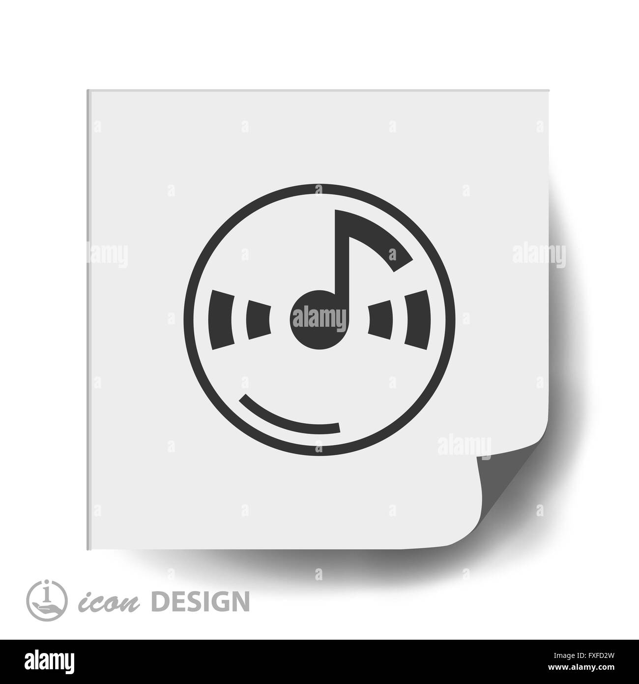 Le pictogramme de note de musique Image Vectorielle Stock - Alamy