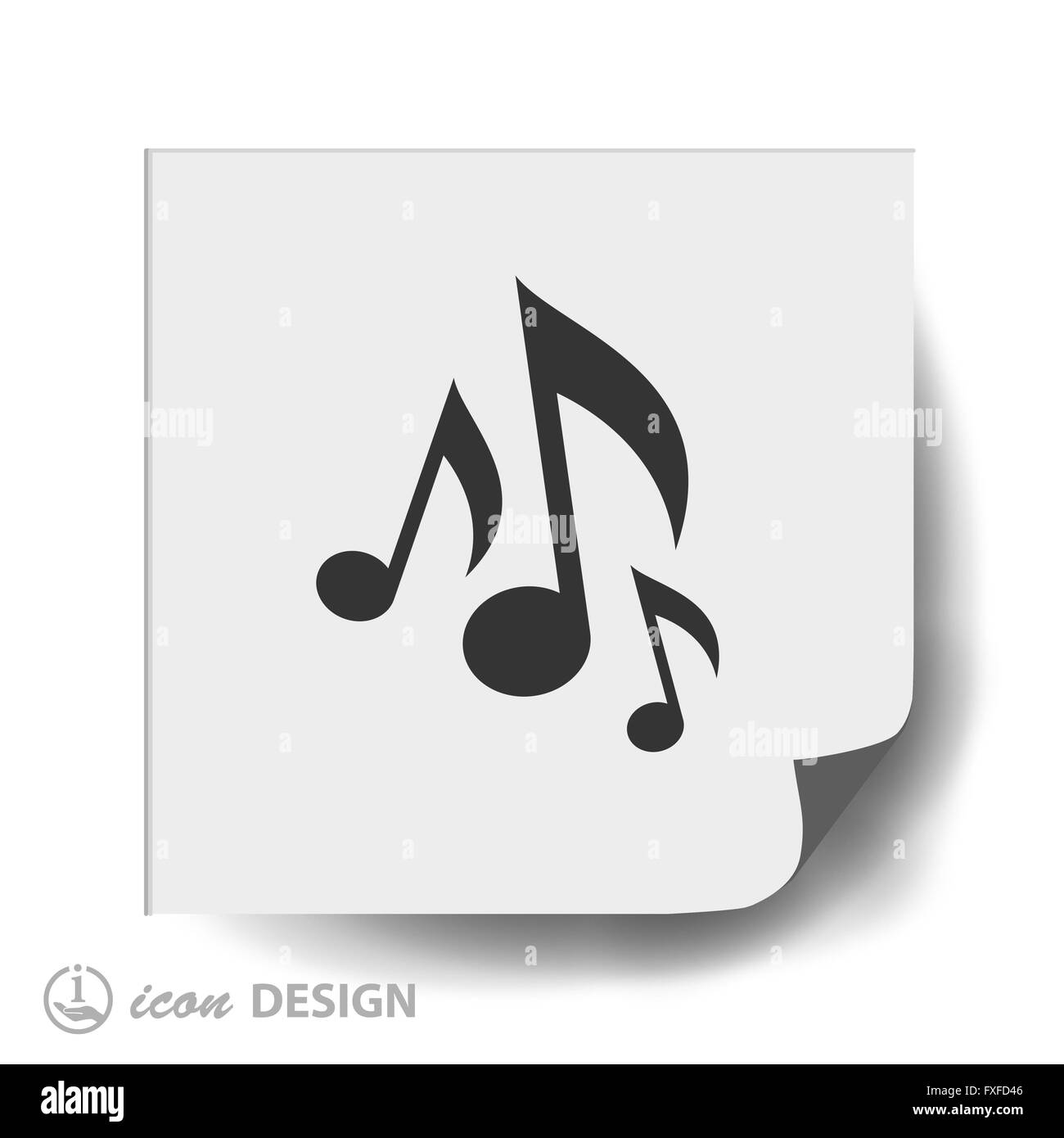 Le pictogramme de note de musique Image Vectorielle Stock - Alamy