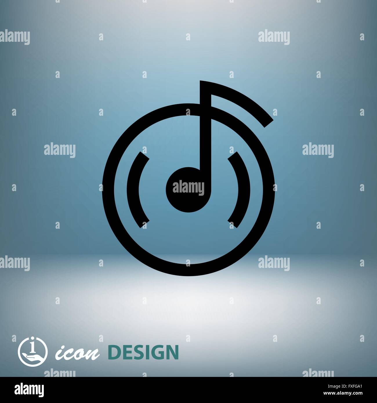 Le pictogramme de note de musique Image Vectorielle Stock - Alamy