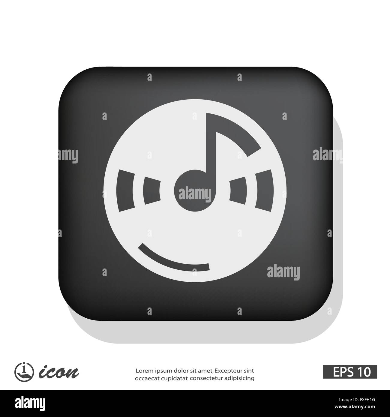 Le pictogramme de note de musique Image Vectorielle Stock - Alamy