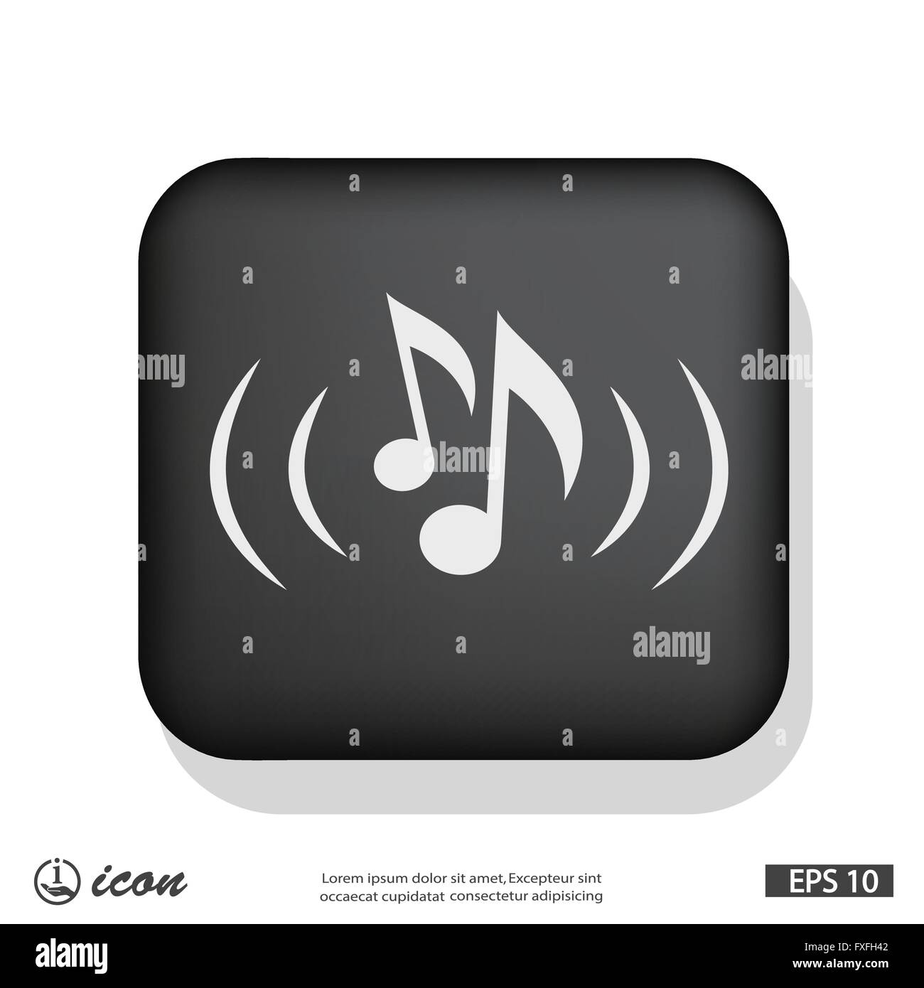 Le pictogramme de note de musique Image Vectorielle Stock - Alamy