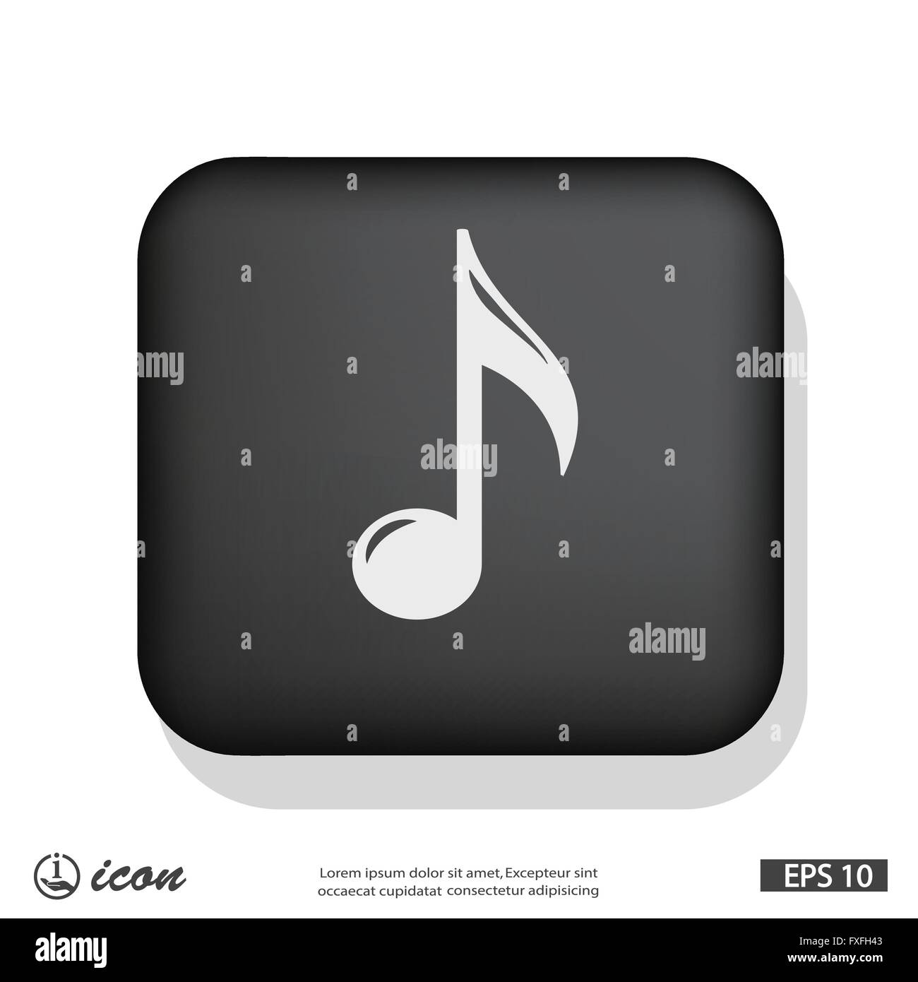 Le pictogramme de note de musique Image Vectorielle Stock - Alamy
