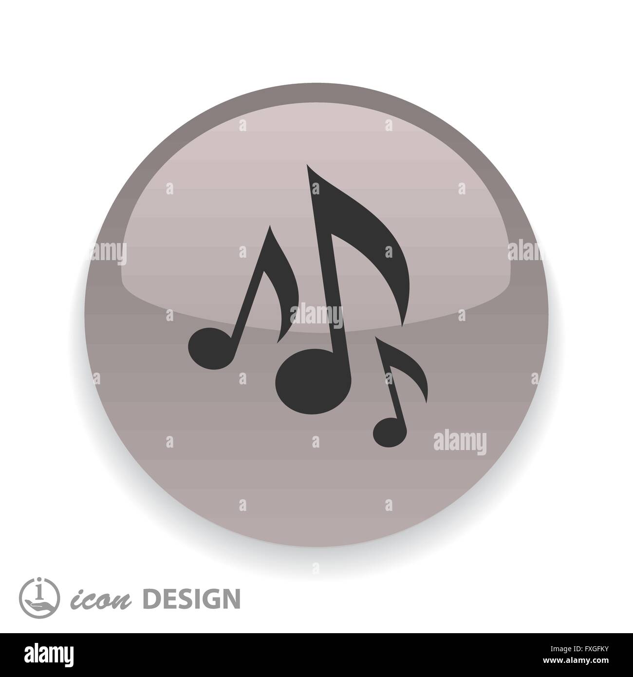 Le pictogramme de note de musique Image Vectorielle Stock - Alamy