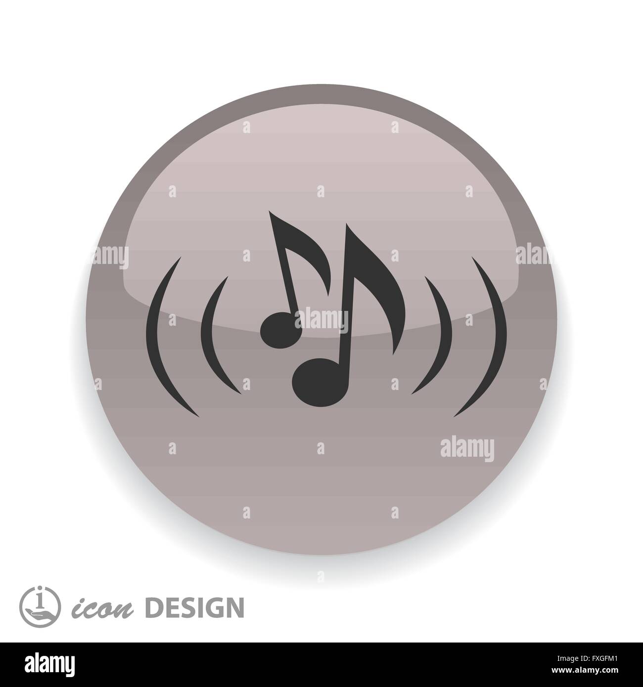 Le pictogramme de note de musique Image Vectorielle Stock - Alamy