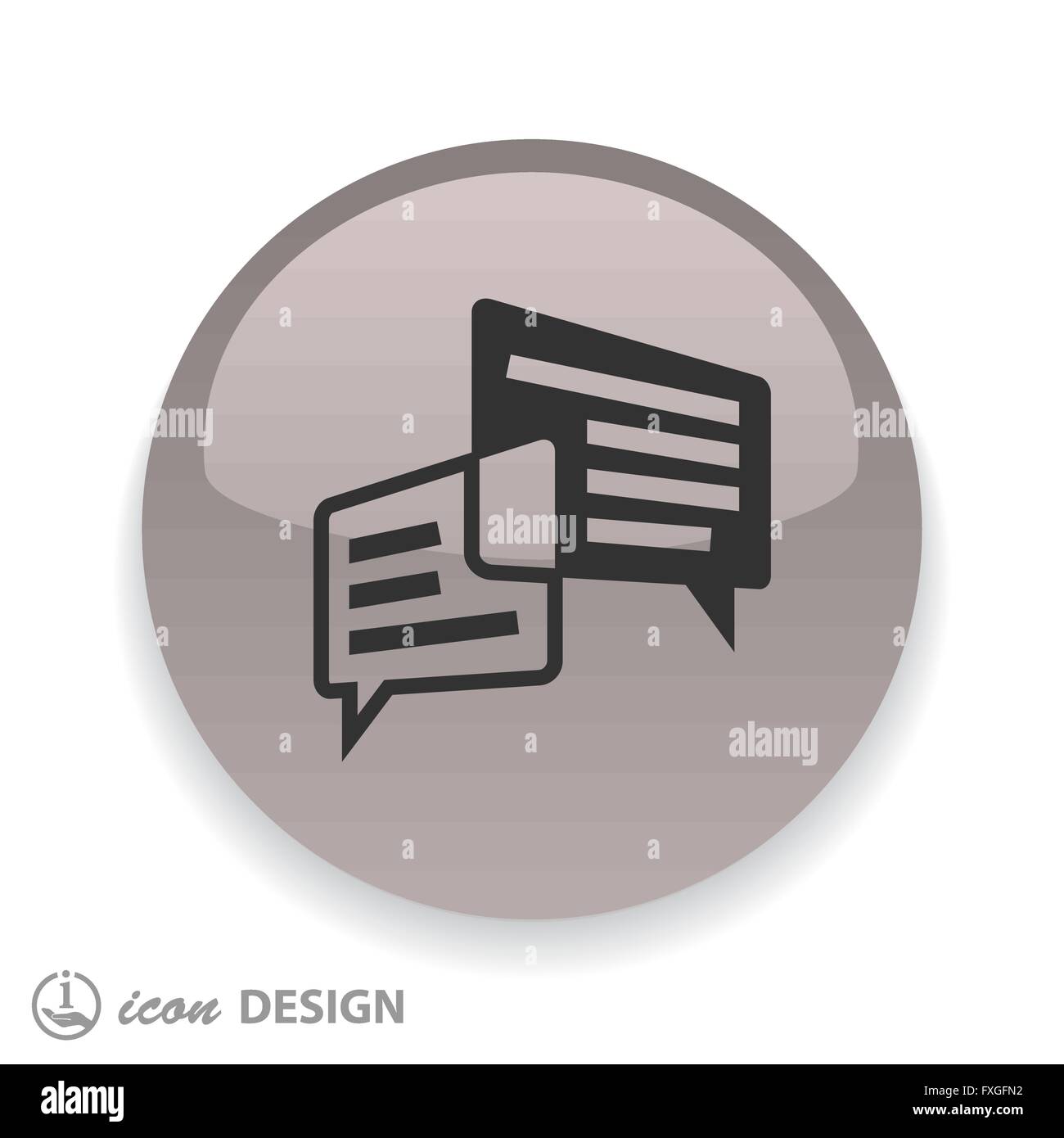 Message pictogram Banque d'images vectorielles - Alamy