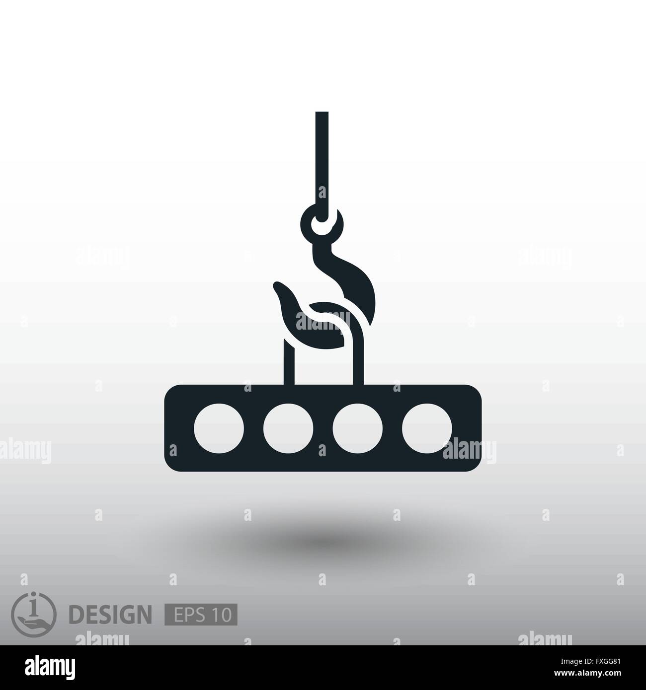 Le pictogramme du crochet de grue Image Vectorielle Stock - Alamy