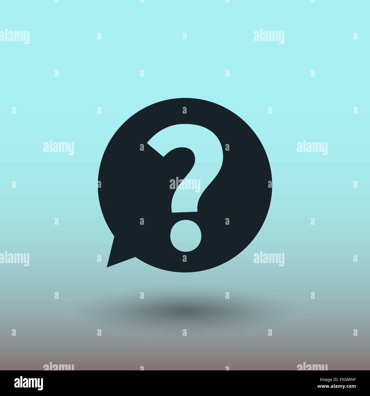 Le pictogramme de point d'interrogation. Concept de vecteur ...