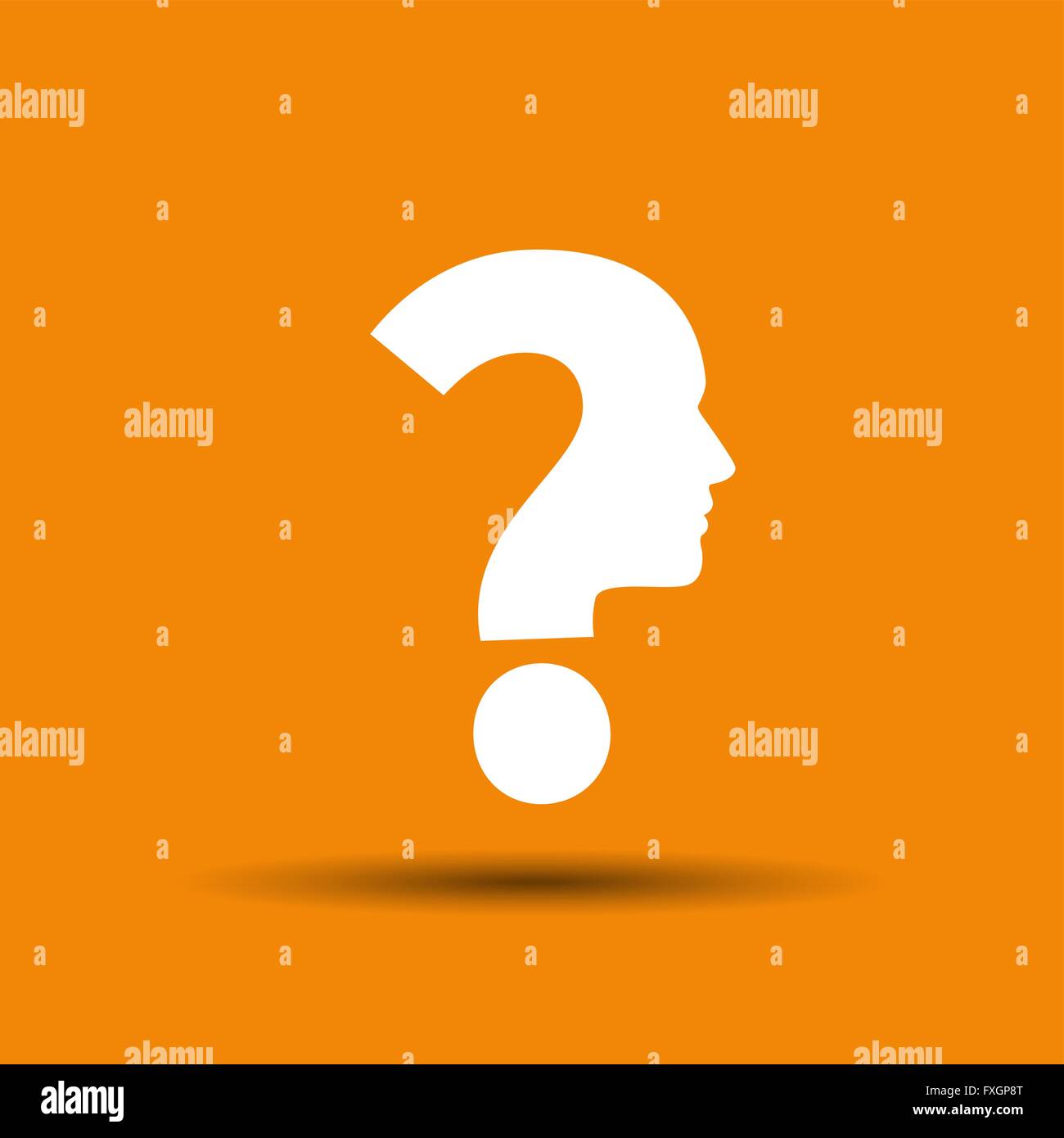 Le pictogramme de point d'interrogation et de l'homme. Concept de ...