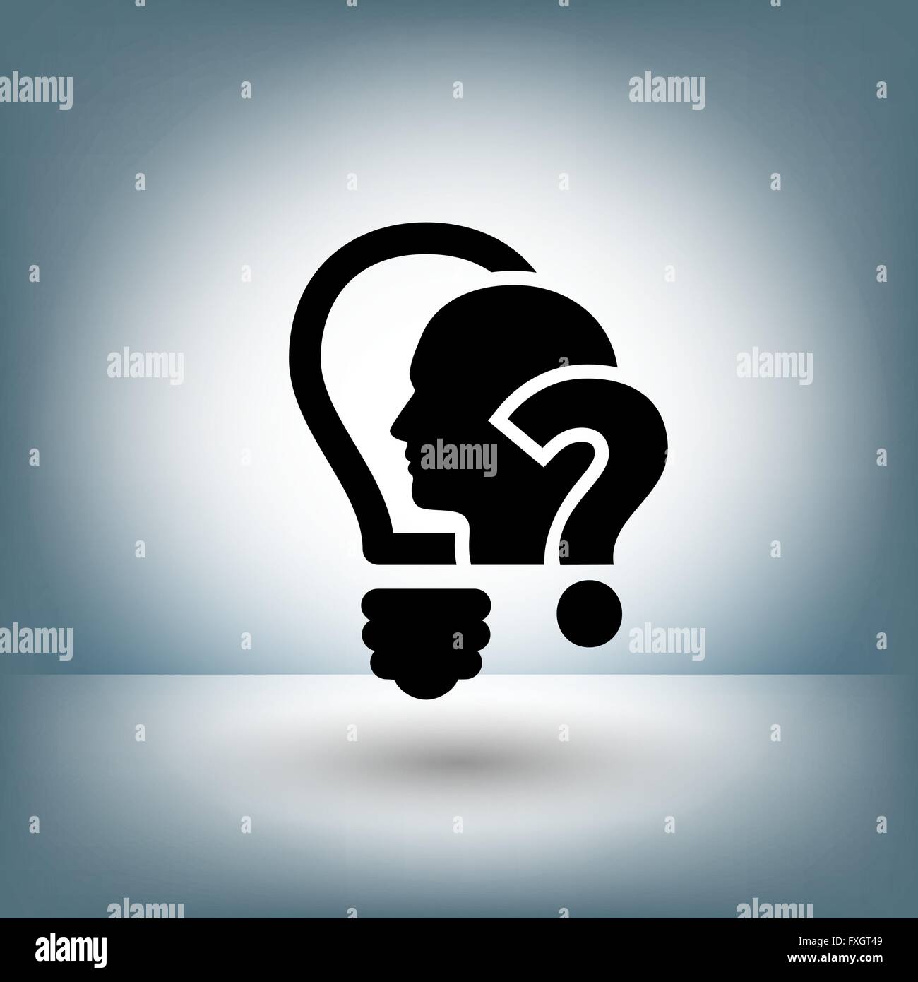 Le pictogramme de point d'interrogation et de l'homme. Concept de ...