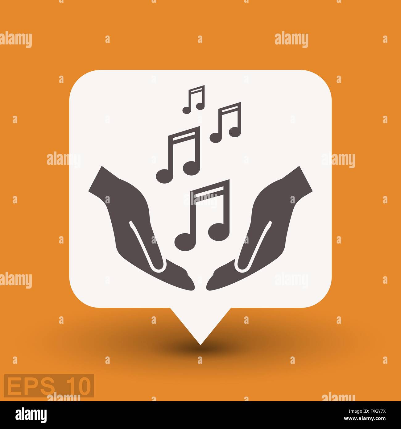 Le pictogramme de la musique. Concept de vecteur illustration pour la ...