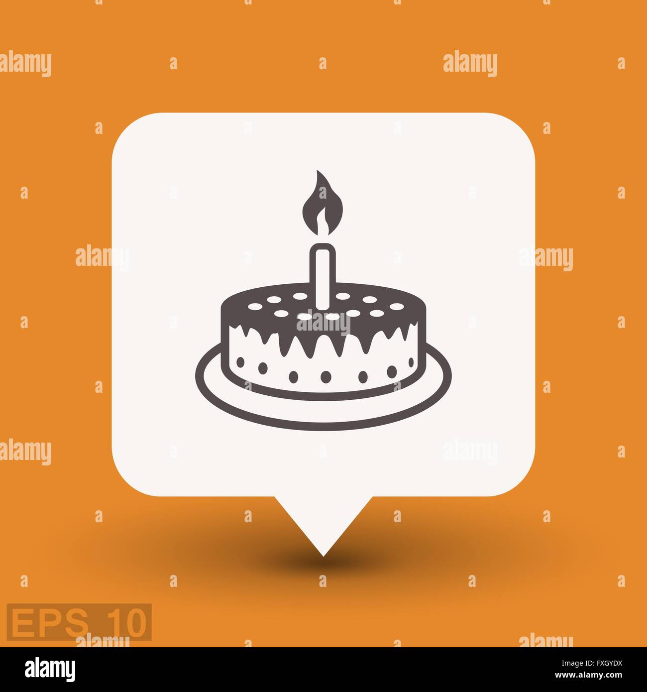 Le pictogramme de gâteau. Concept de vecteur illustration pour la ...