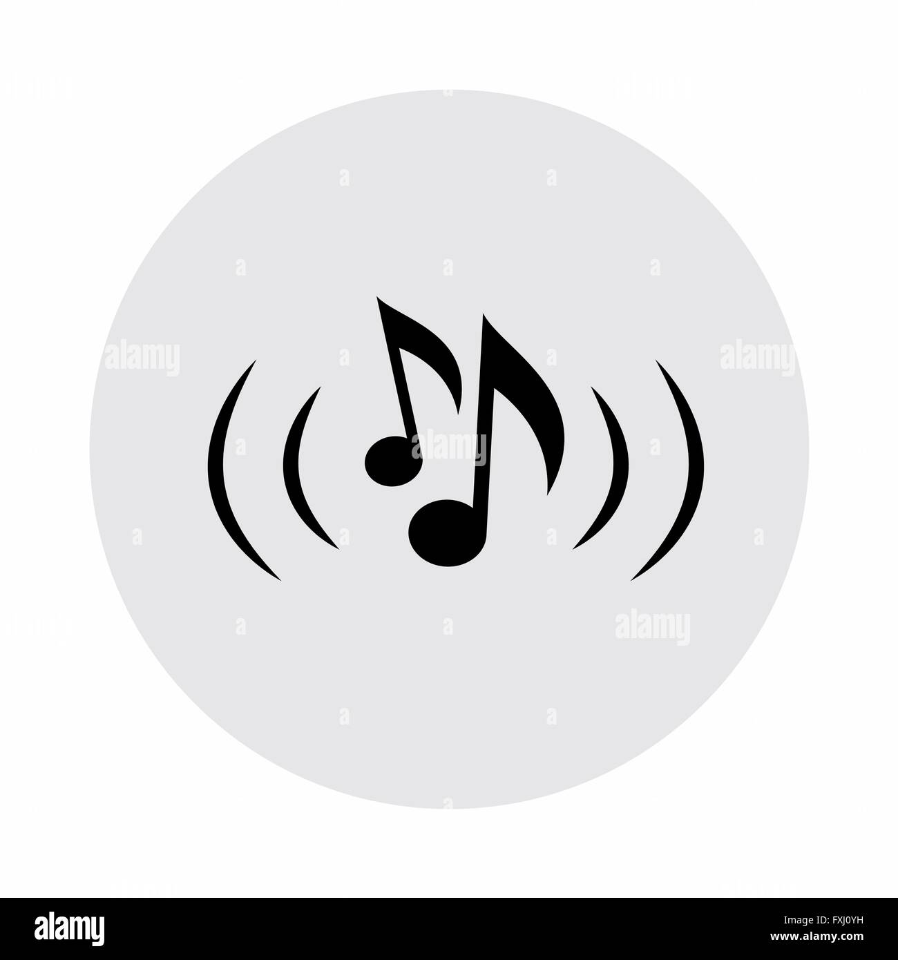 Le pictogramme de note de musique Image Vectorielle Stock - Alamy