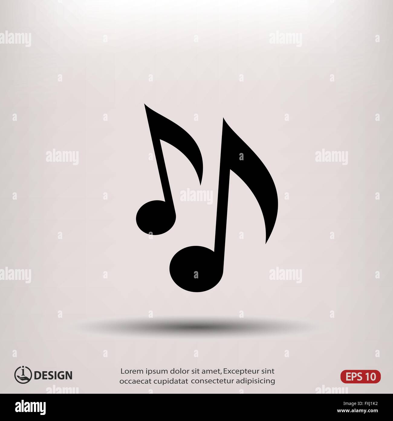 Le pictogramme de note de musique Image Vectorielle Stock - Alamy