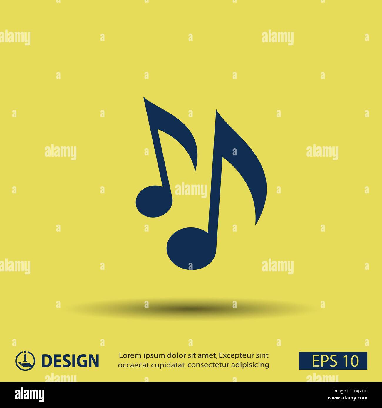 Le pictogramme de note de musique Image Vectorielle Stock - Alamy