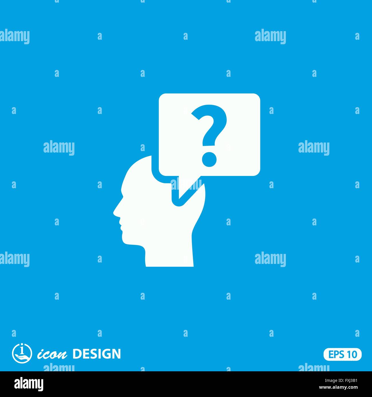 Le pictogramme de point d'interrogation et de l'homme Image Vectorielle ...