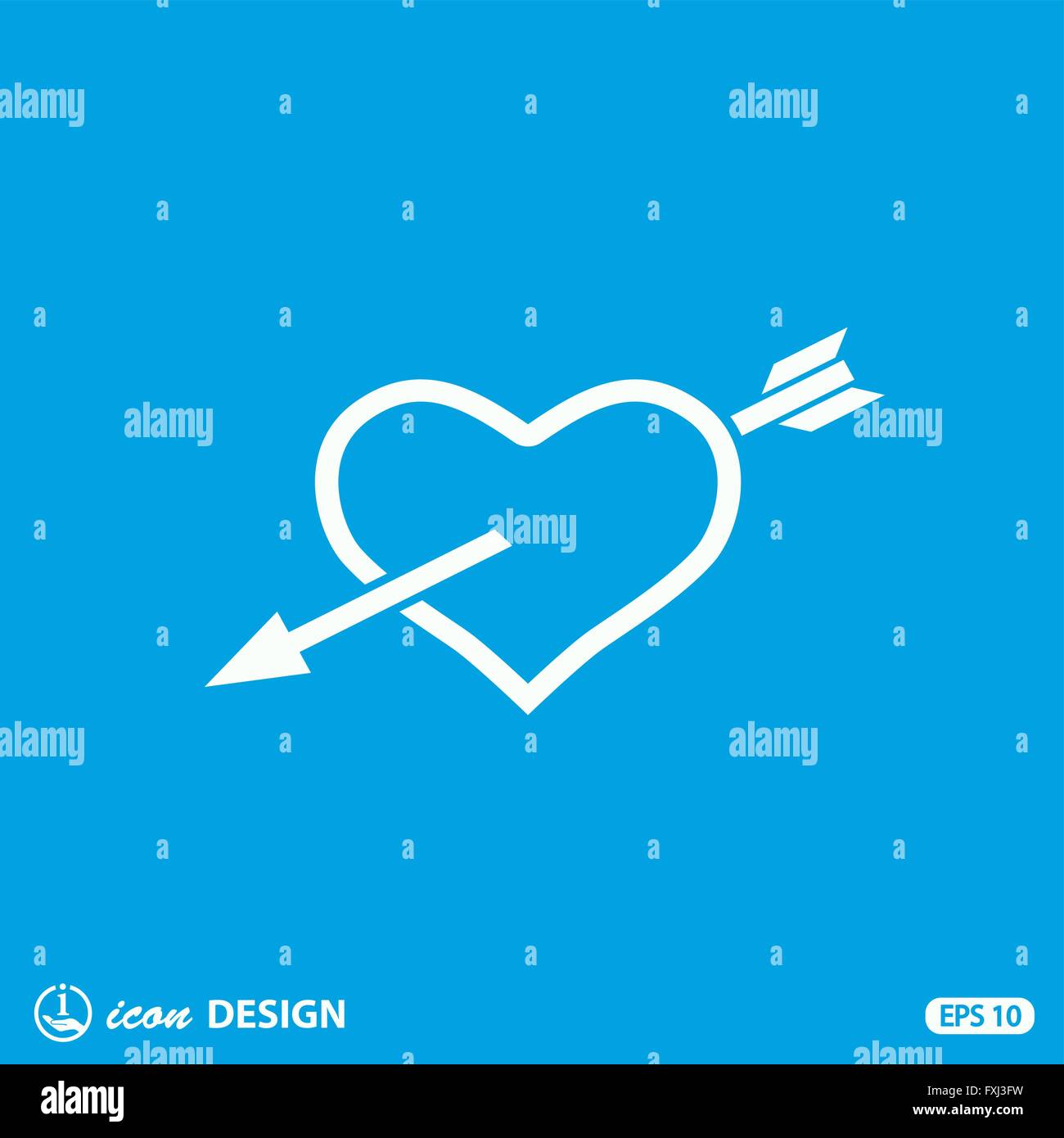 Le pictogramme du coeur et flèche Image Vectorielle Stock - Alamy