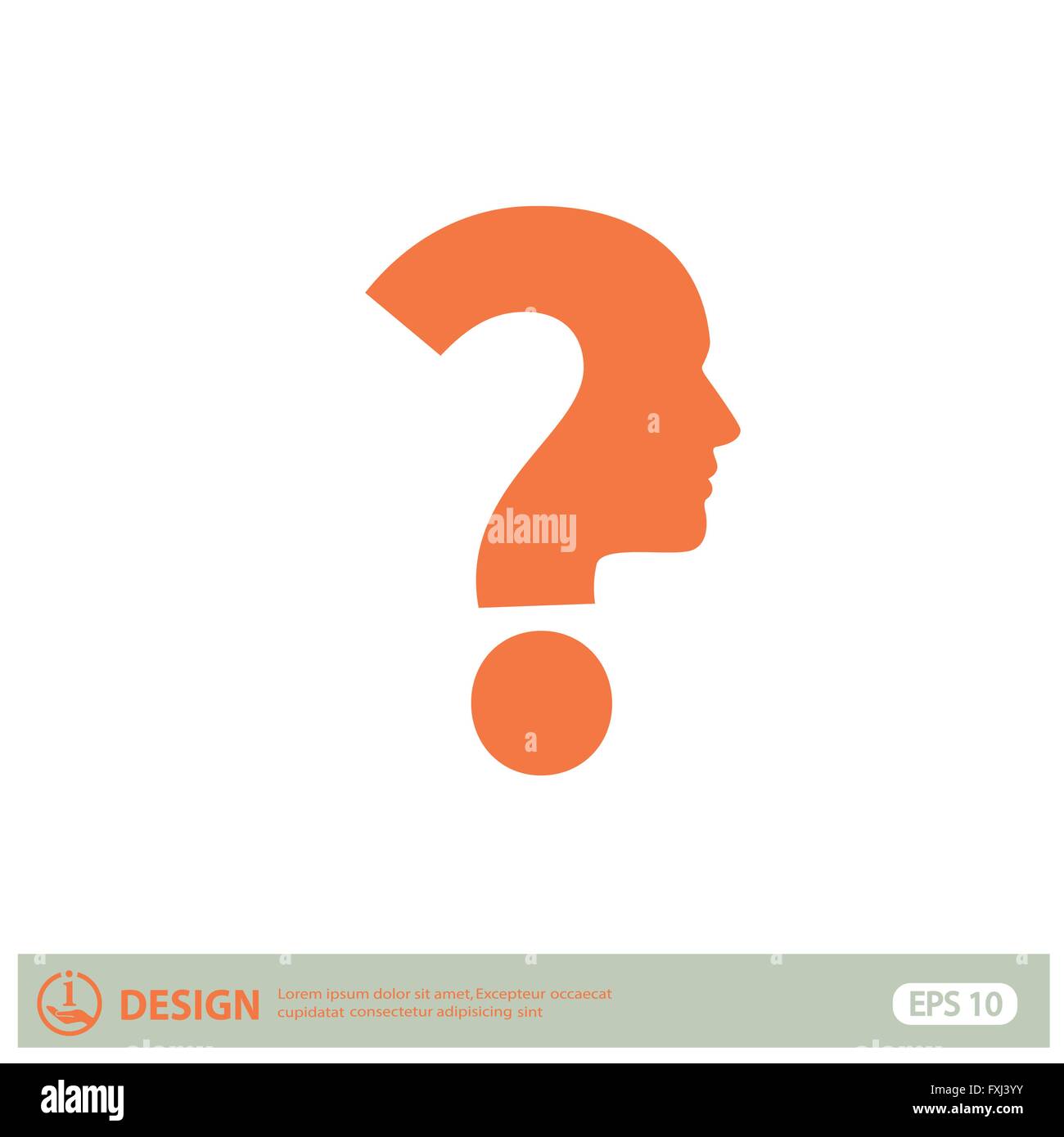 Le pictogramme de point d'interrogation et de l'homme Image Vectorielle ...