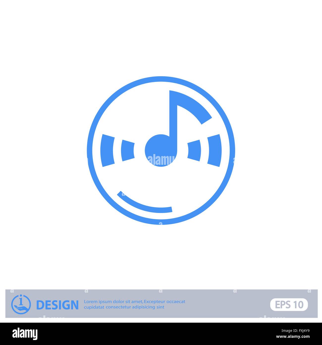 Le pictogramme de note de musique Image Vectorielle Stock - Alamy