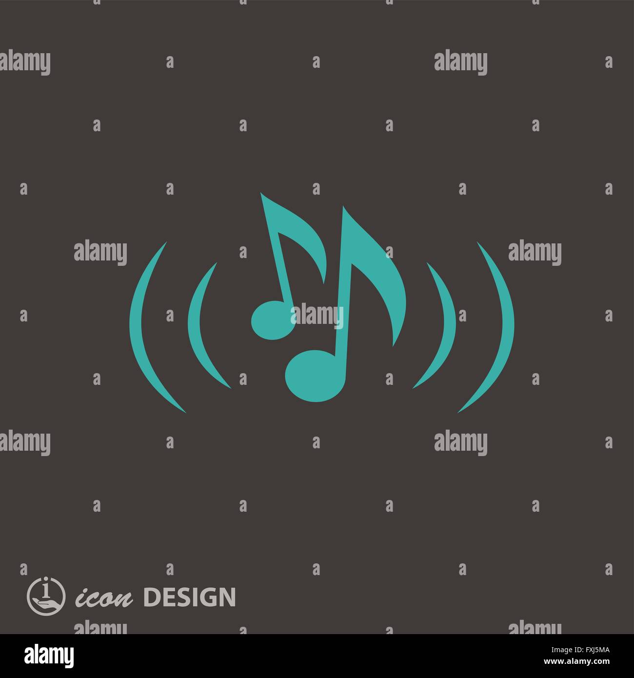 Le pictogramme de note de musique Image Vectorielle Stock - Alamy