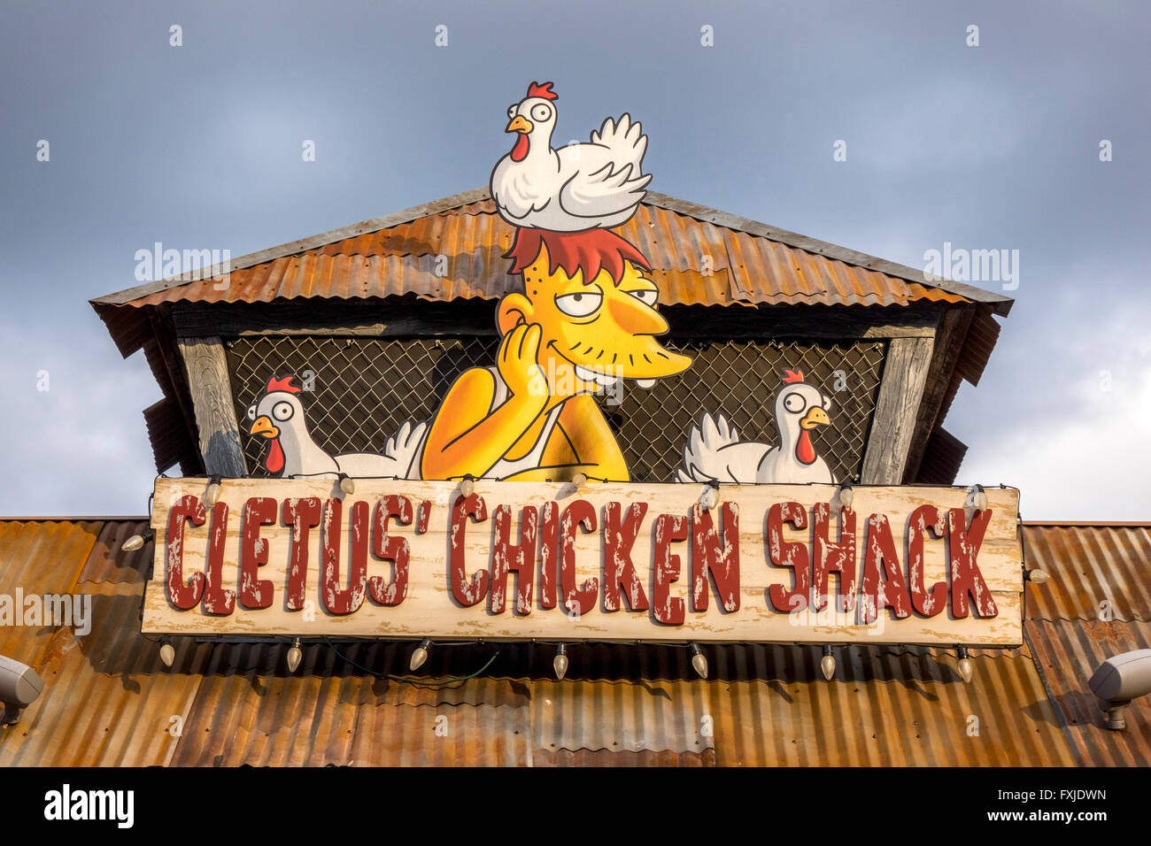 Le signe pour Cletus' Chicken Shack Restaurant Dans Les Simpson TV Show ...