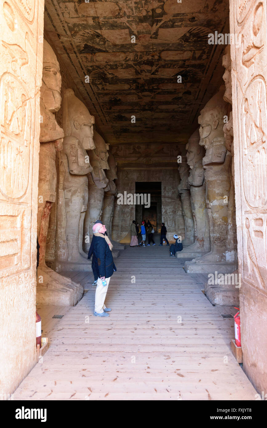 Intérieur du temple d'Abou Simbel, Egypte Photo Stock - Alamy