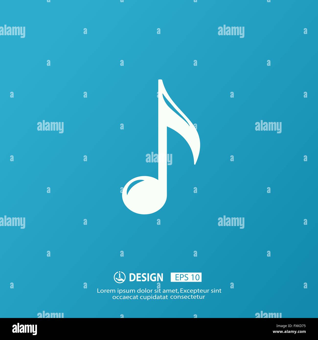 Le pictogramme de note de musique Image Vectorielle Stock - Alamy