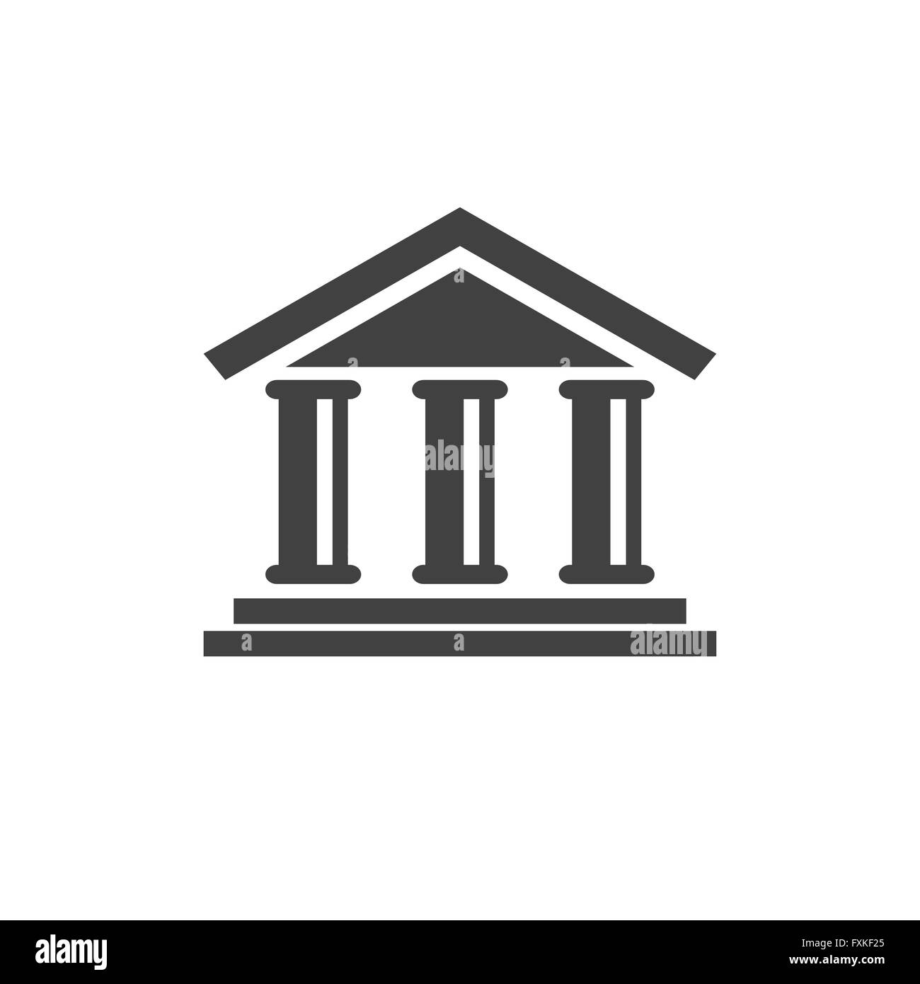 Icône de la banque Banque d'images noir et blanc - Alamy