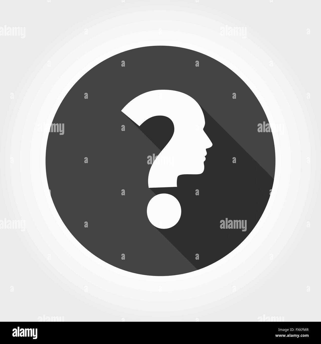 Le pictogramme de point d'interrogation et de l'homme Image Vectorielle ...