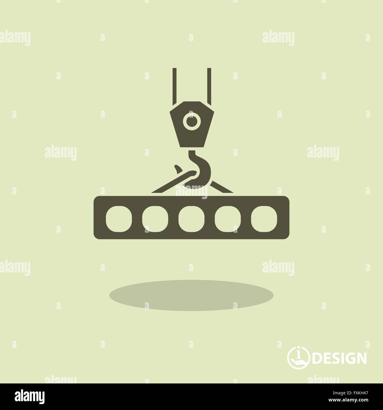 Le pictogramme du crochet de grue Image Vectorielle Stock - Alamy