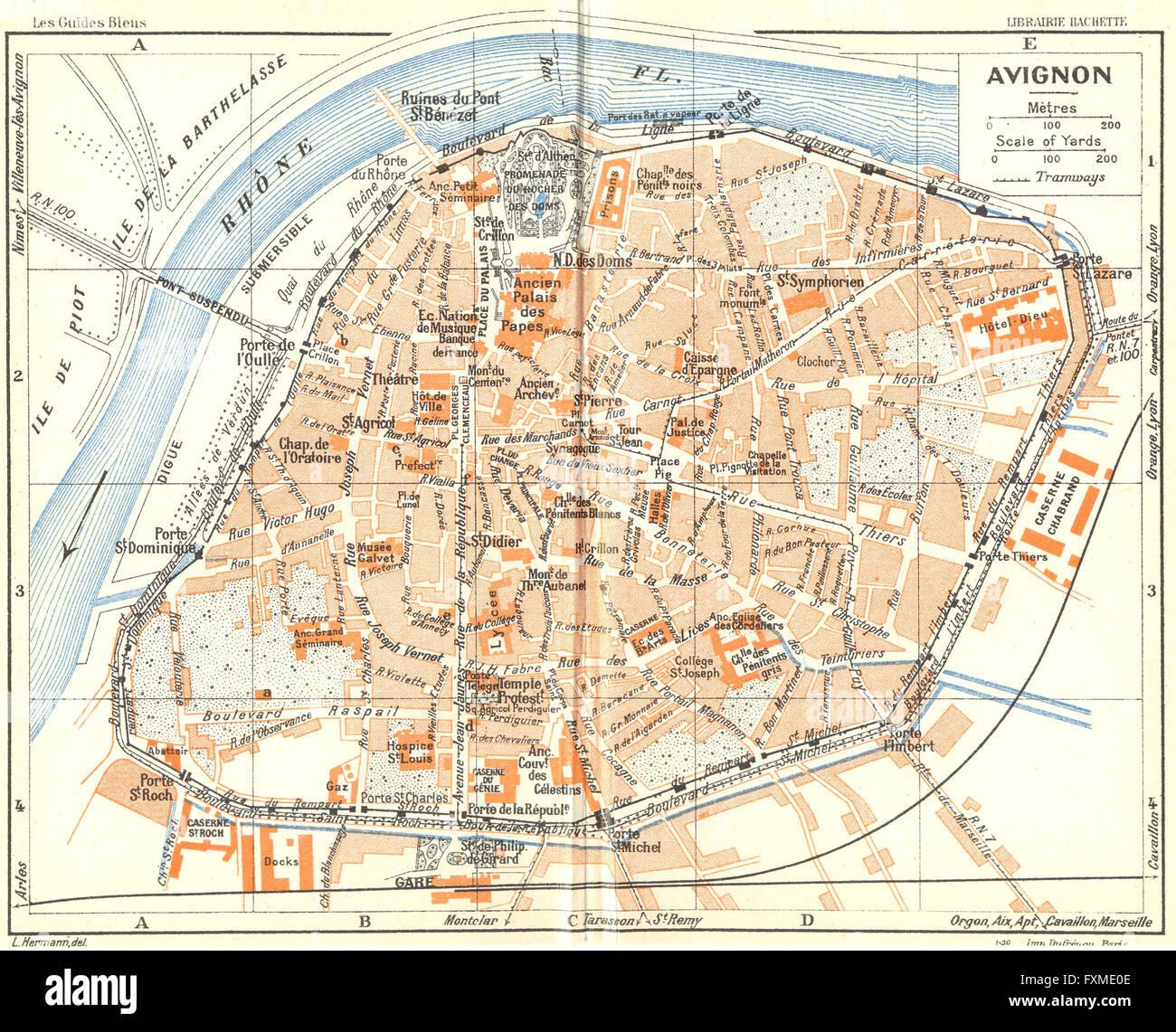 Map of avignon Banque de photographies et d’images à haute résolution - Alamy