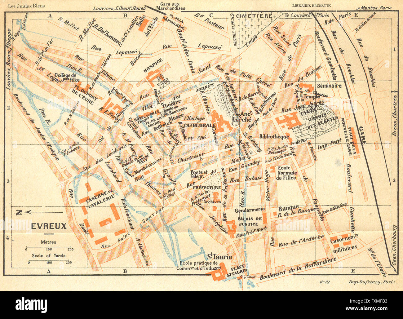 Evreux map Banque de photographies et d’images à haute résolution - Alamy