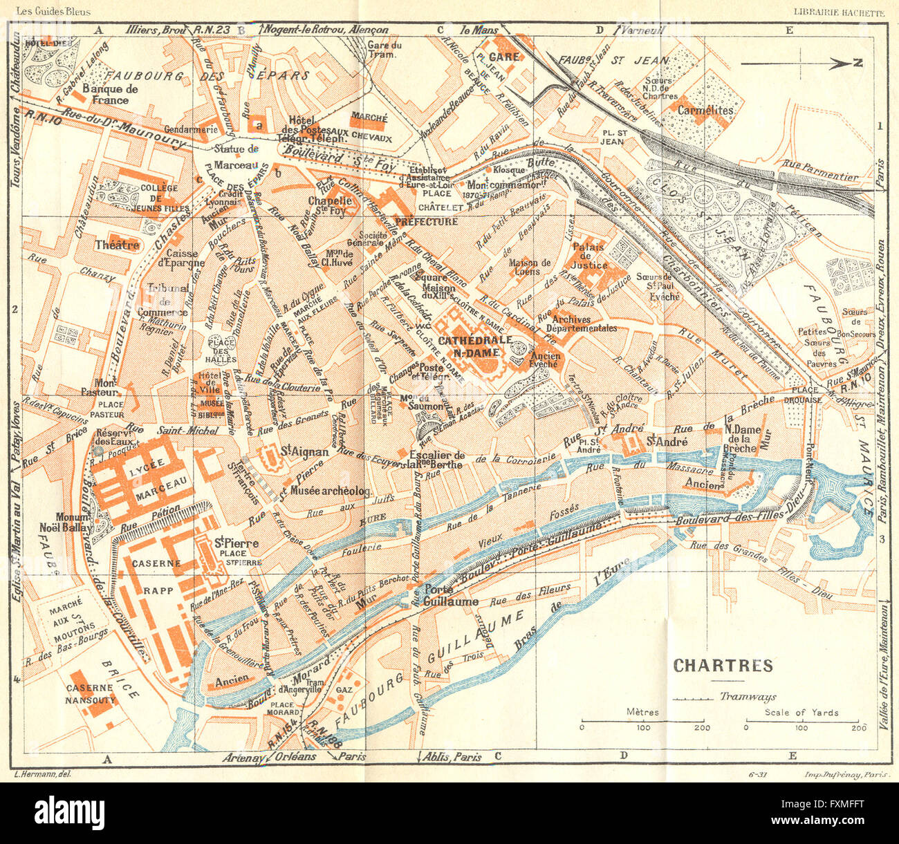 Map chartres france Banque de photographies et d’images à haute ...