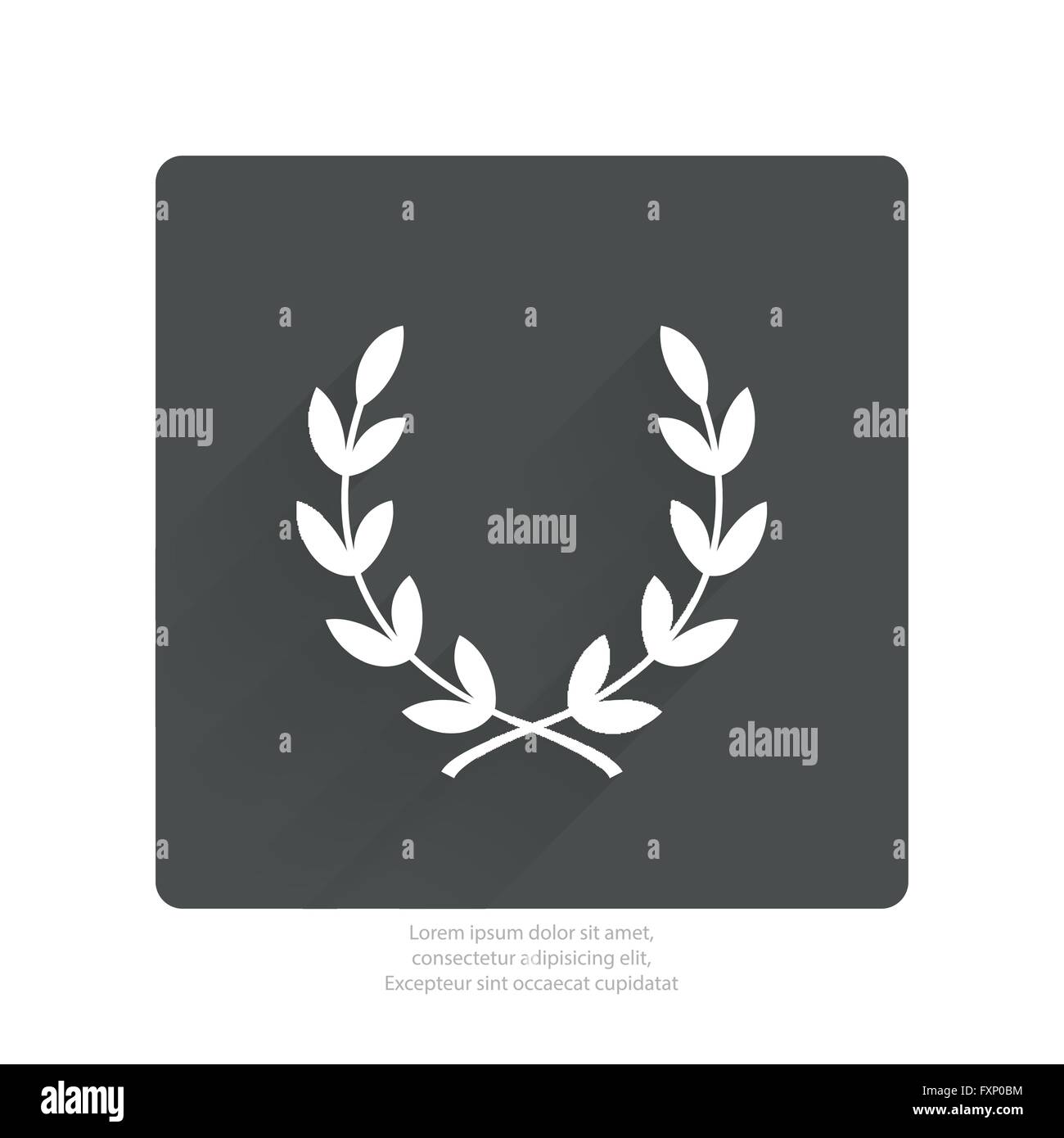 Le pictogramme de couronne de laurier Image Vectorielle Stock - Alamy