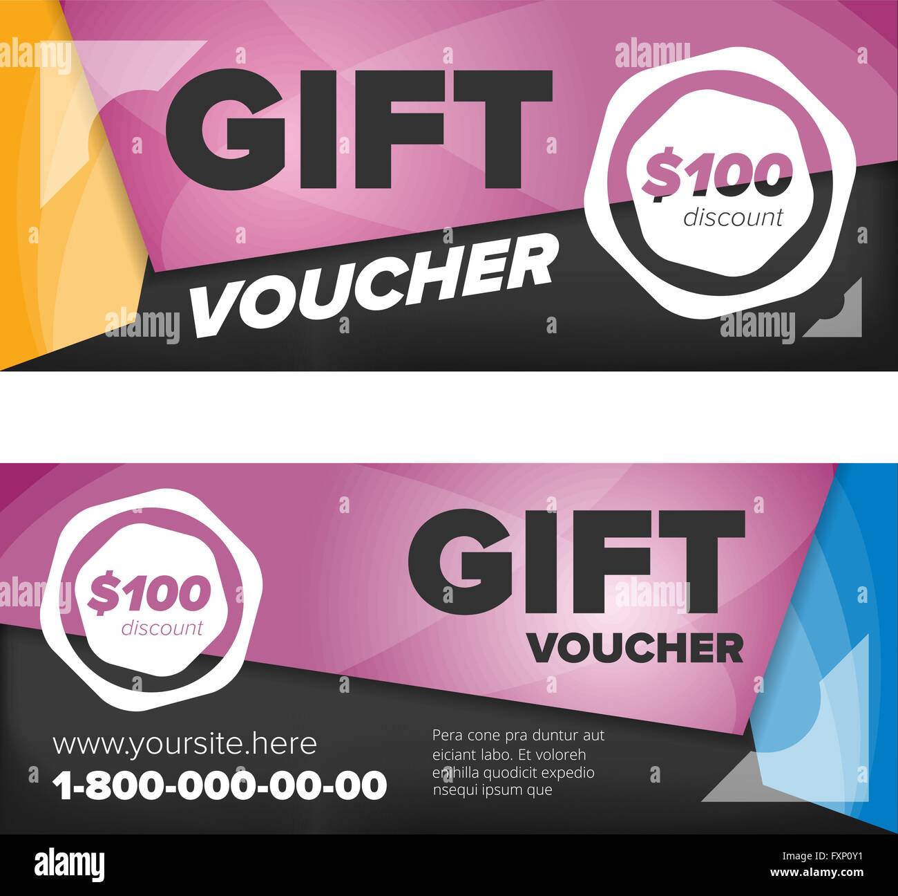 Gift voucher design Banque d'images vectorielles - Alamy