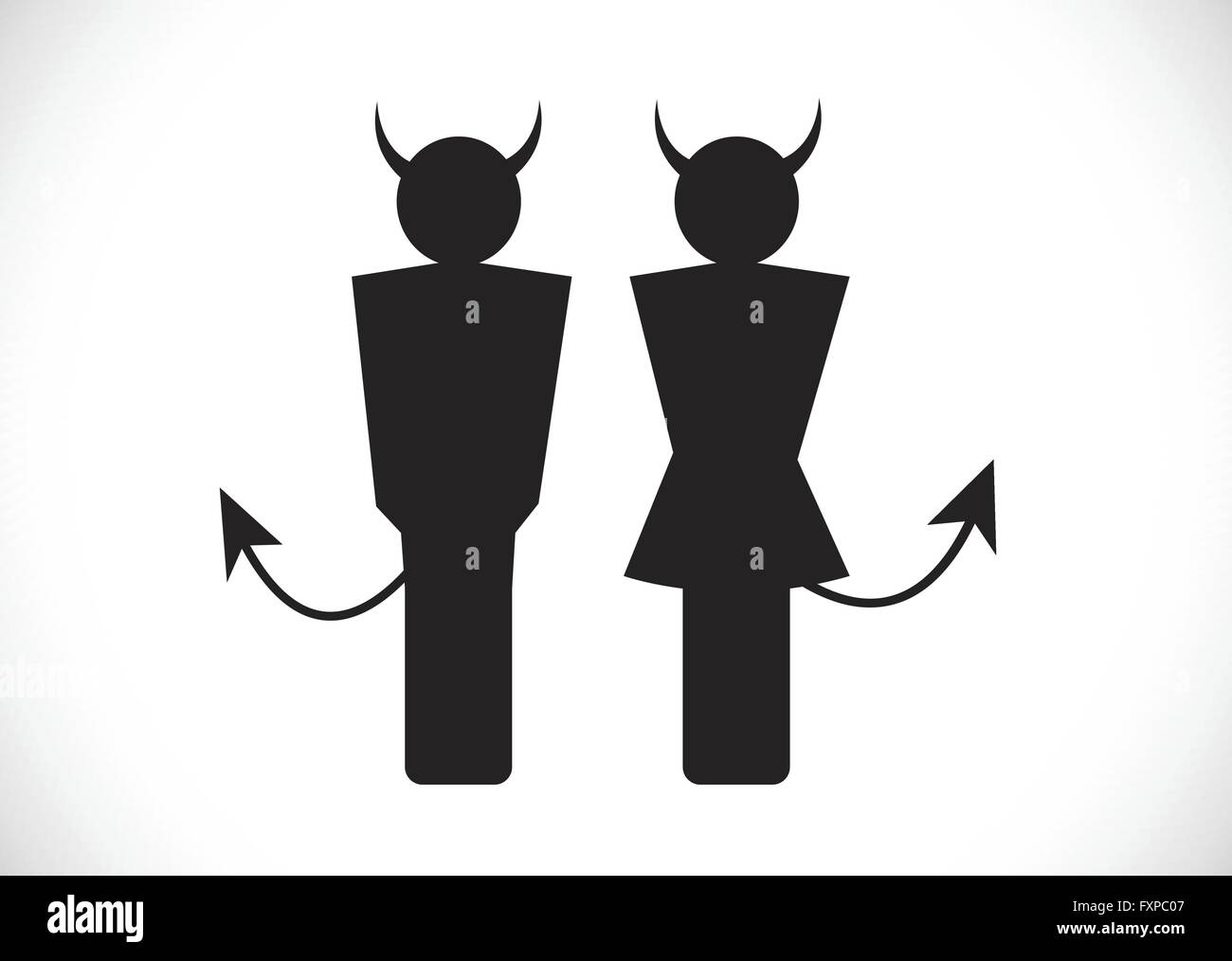 L'icône pictogramme signe Symbole Devil Image Vectorielle Stock - Alamy