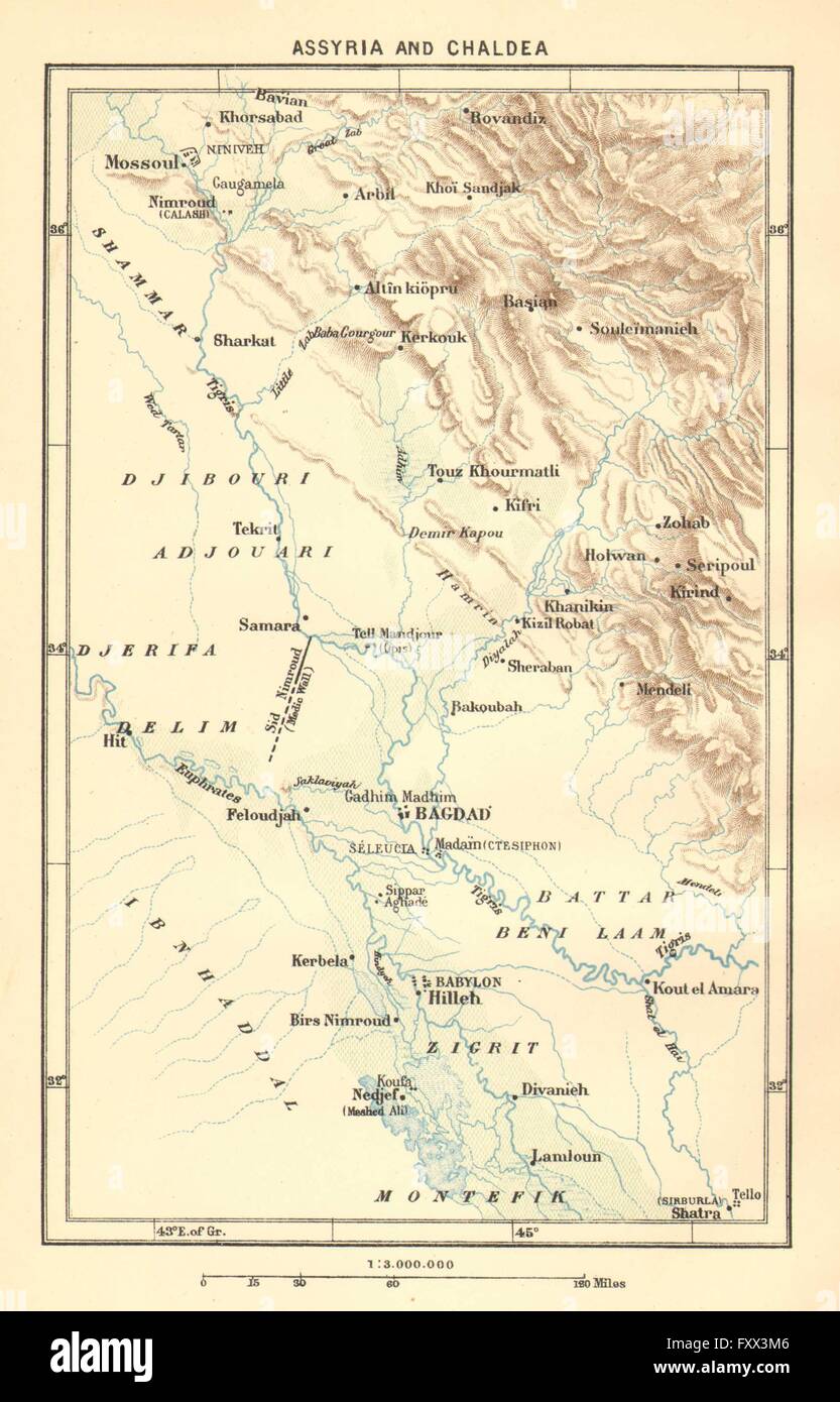 Carte de l'assyrie Banque de photographies et d’images à haute ...