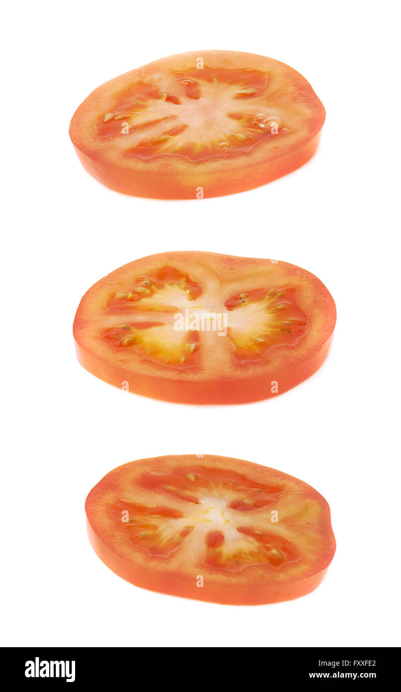 Coupe transversale de tomate Banque d'images détourées - Alamy