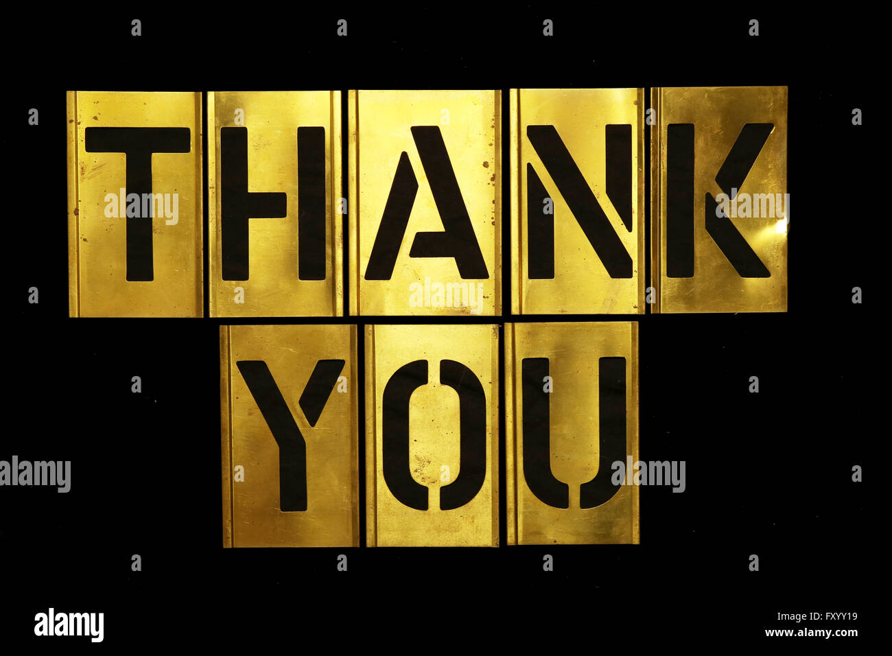 Pochoir Pochoir militaire Merci Photo Stock - Alamy
