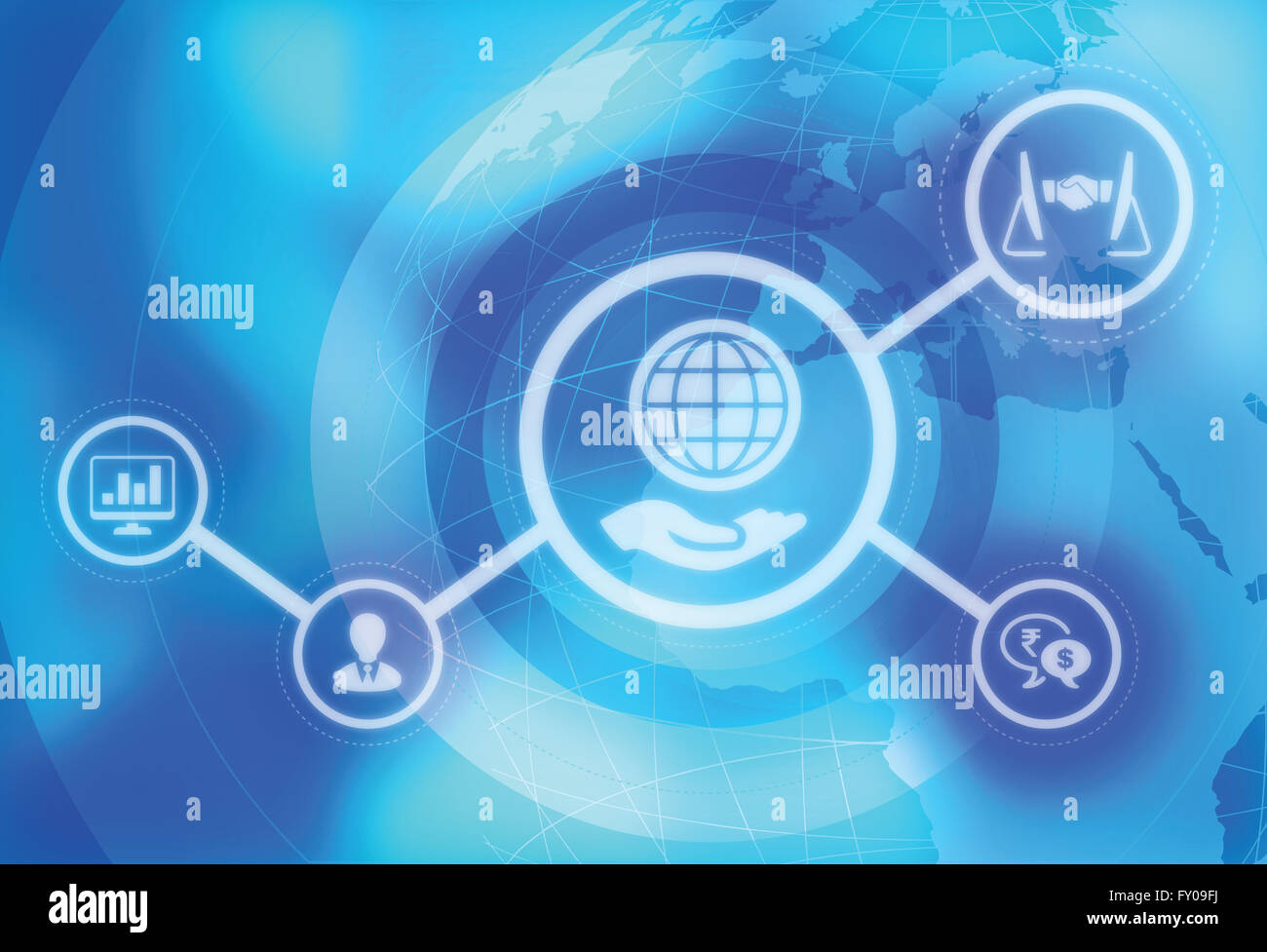 Image d'illustration représentant la mondialisation de l'activité Photo ...