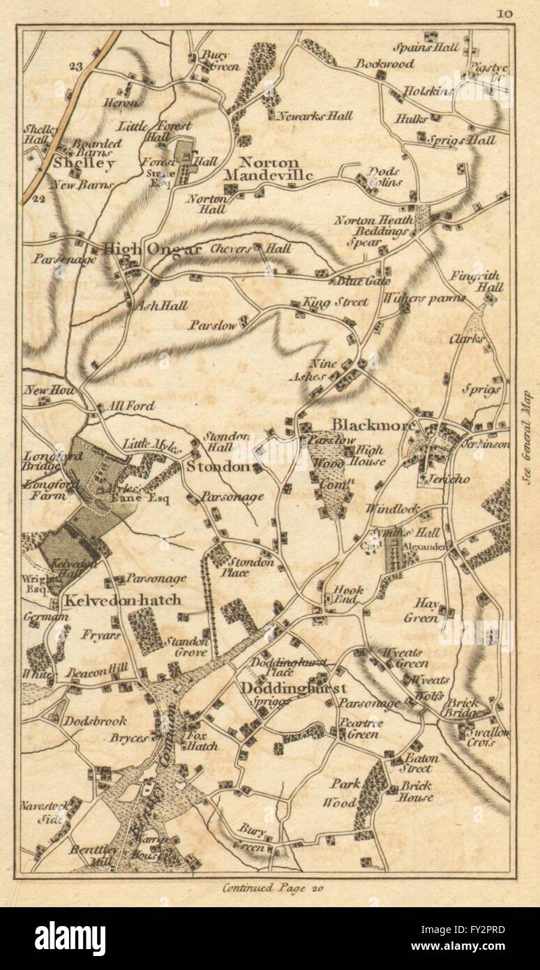 Carte de kelvedon Banque de photographies et d’images à haute ...