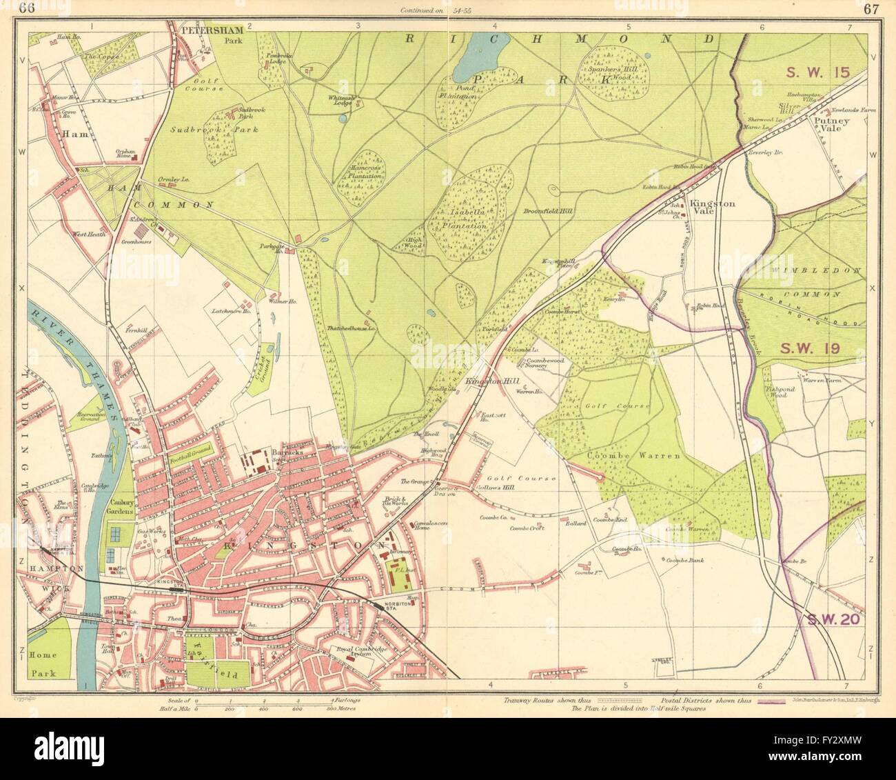 Carte du parc de wimbledon Banque de photographies et d’images à haute ...