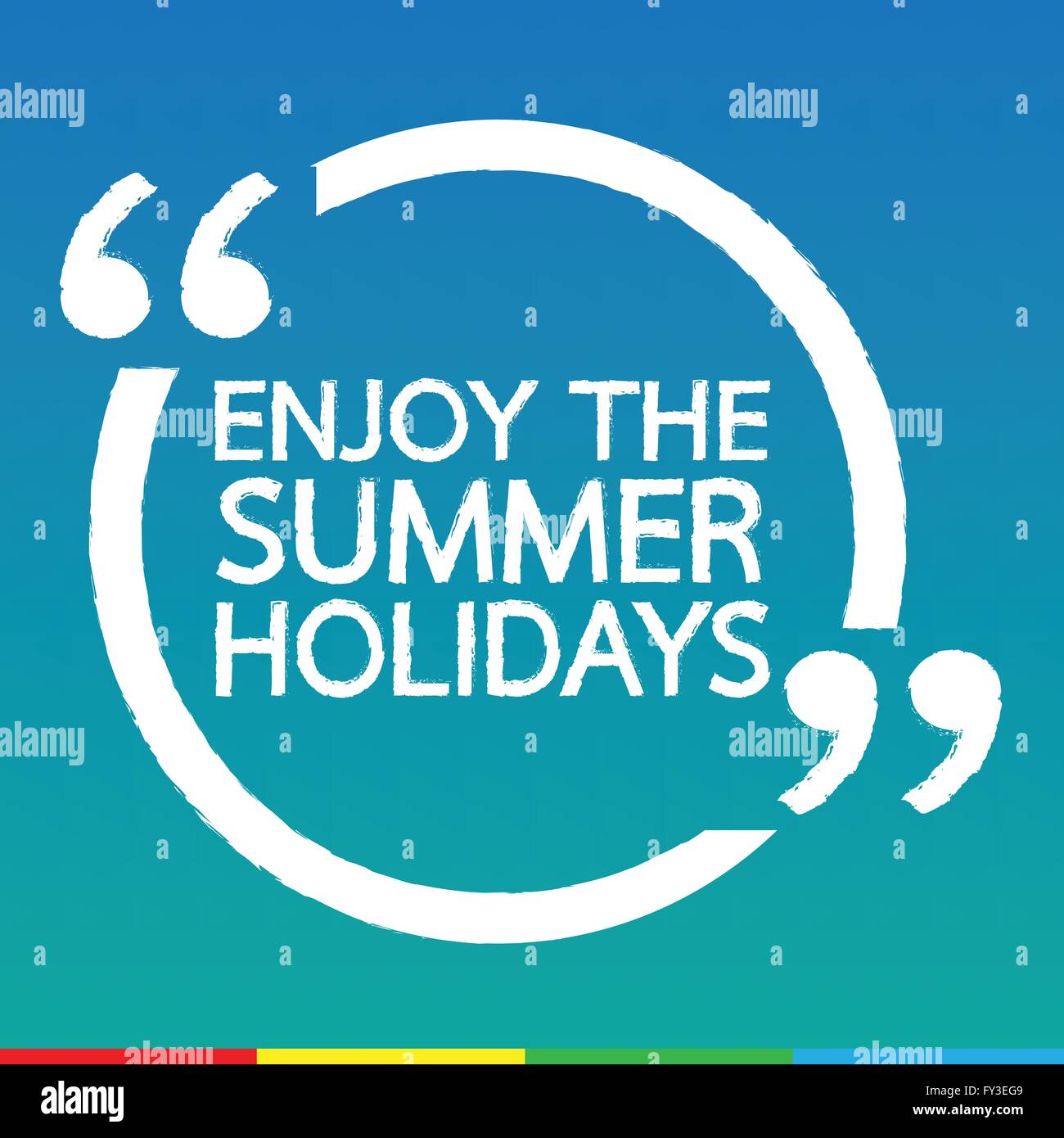 Enjoy summer holidays lettering illustration Banque d'images ...