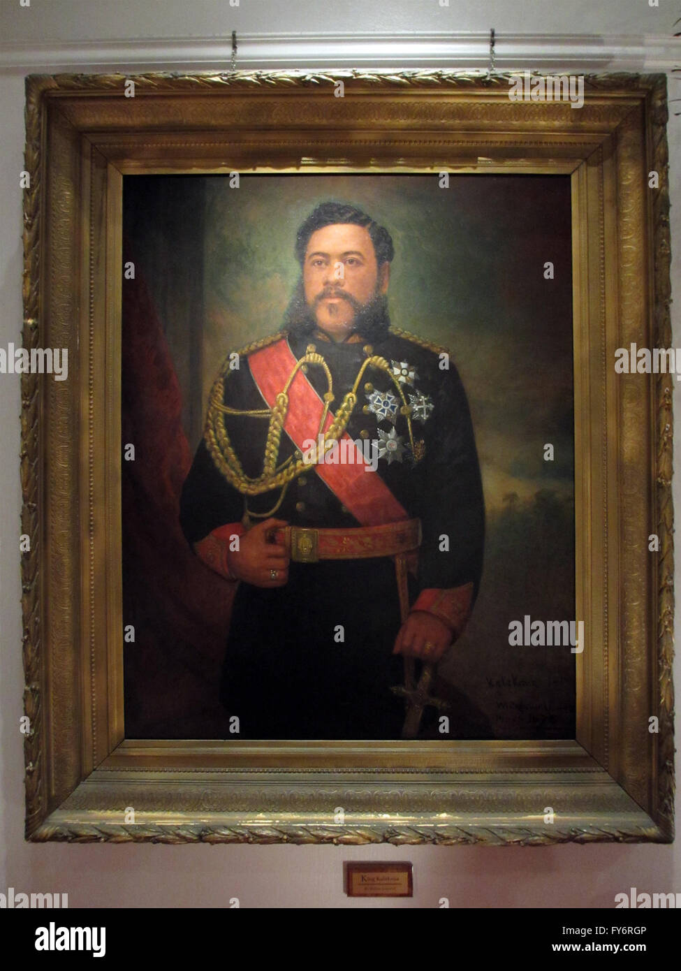 Peinture du roi david kalakaua kalakaua Banque de photographies et d ...