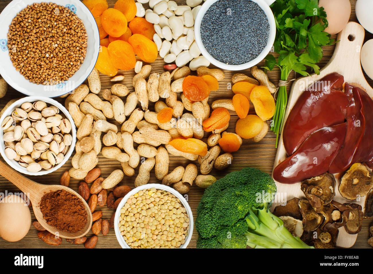 Collection iron rich foods Banque de photographies et d’images à haute ...